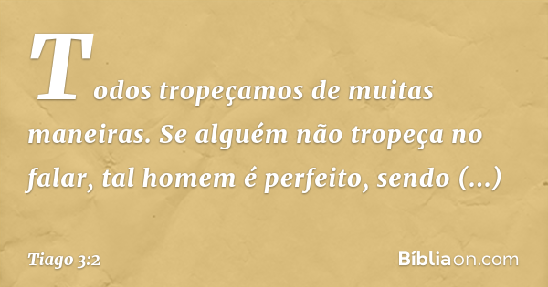 Tiago 3:2 - Bíblia