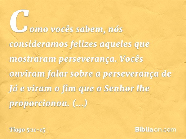 Tiago 5:11-15 - Bíblia