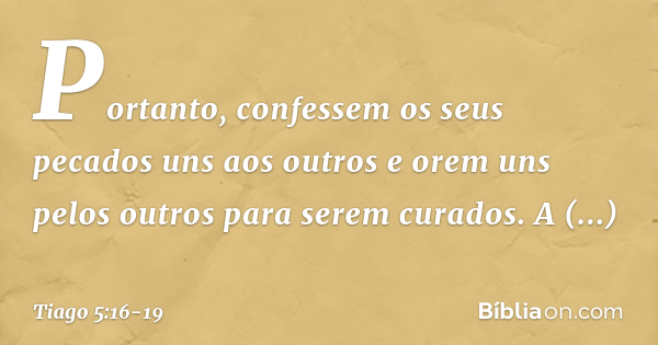 Tiago 5:16-19 - Bíblia