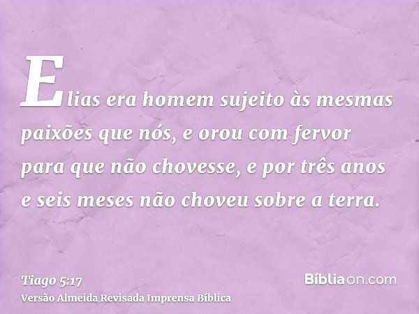 Tiago 5:17 - Bíblia