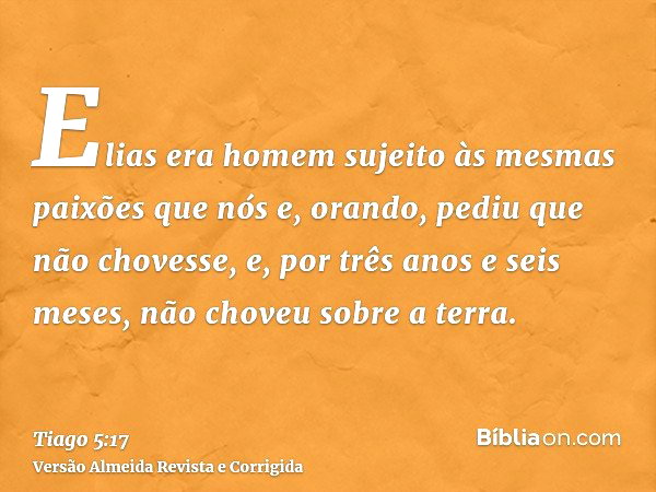 Tiago 5:17 - Bíblia