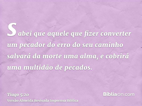 Tiago 5:20 - Bíblia