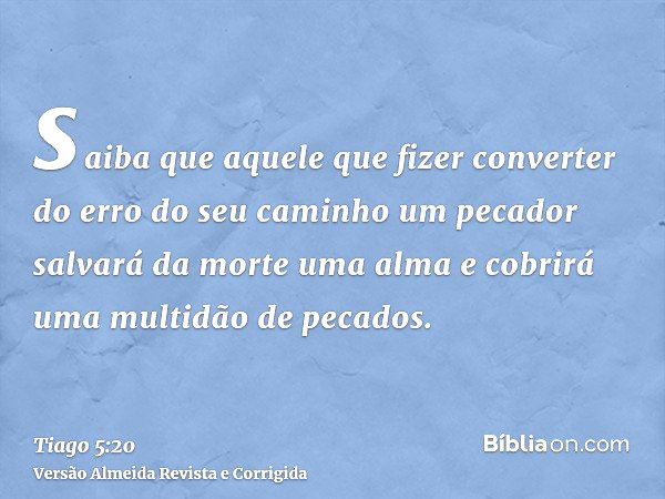 Tiago 5:20 - Bíblia