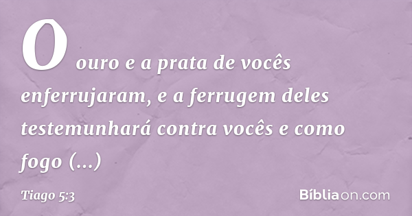 Tiago 5:3 - Bíblia