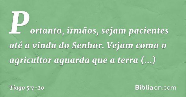 Tiago 5:7-20 - Bíblia