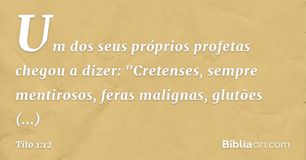 Tito 1:12 - Bíblia