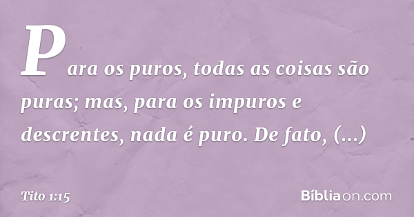 Tito 1:15 - Bíblia