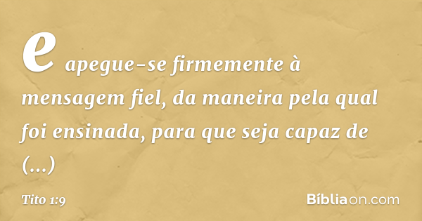 Tito 1:9 - Bíblia