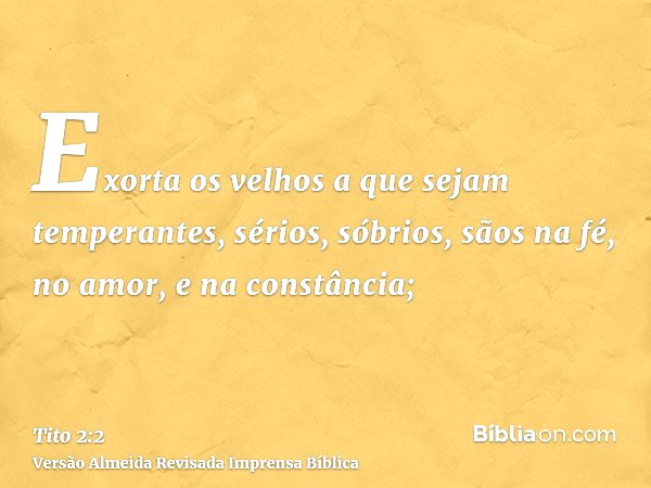Tito 2:2 - Bíblia