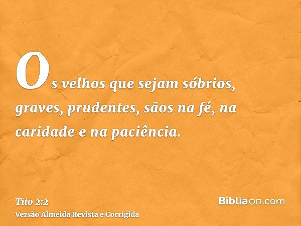 Tito 2:2 - Bíblia