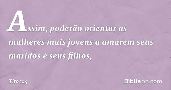 Tito 2:4 - Bíblia