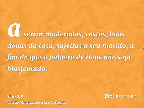Tito 2:5 - Bíblia