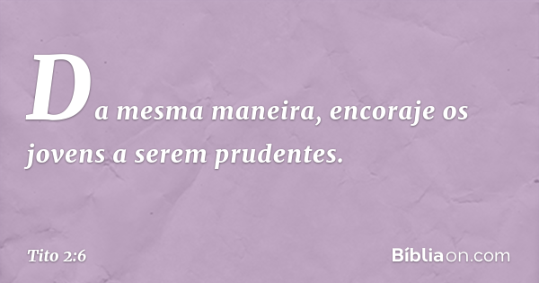 Tito 2:6 - Bíblia
