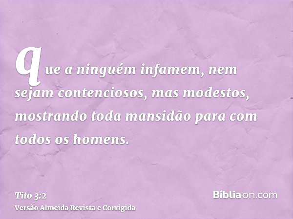 Tito 3:2 - Bíblia