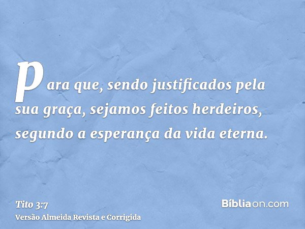 Tito 3:7 - Bíblia