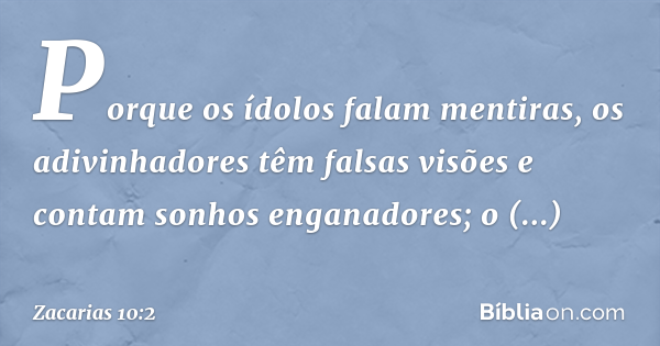 Zacarias 10:2 - Bíblia