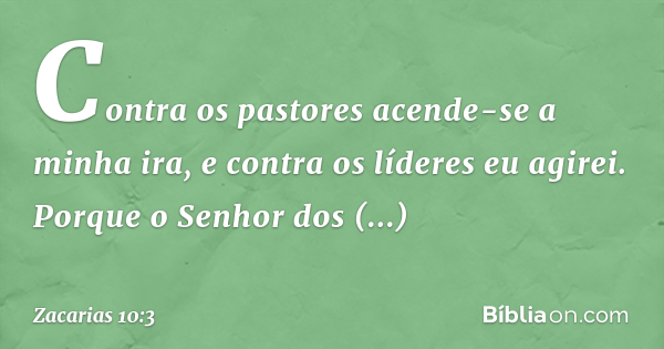 Zacarias 10:3 - Bíblia