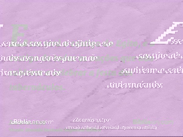 Zacarias 14:19 - Bíblia