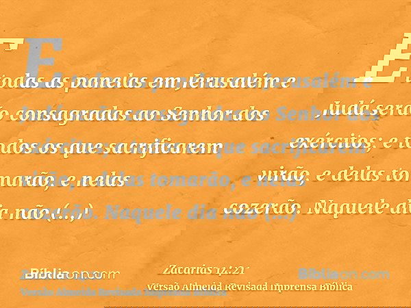Zacarias 14:21 - Bíblia
