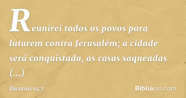 Zacarias 14:2 - Bíblia