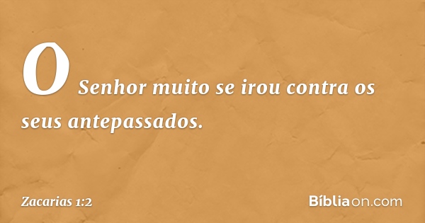 Zacarias 1:2 - Bíblia