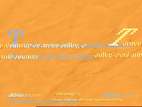 Zacarias 5:1 - Bíblia