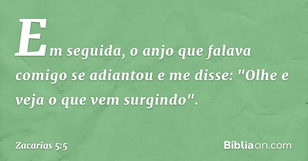 Zacarias 5:5 - Bíblia