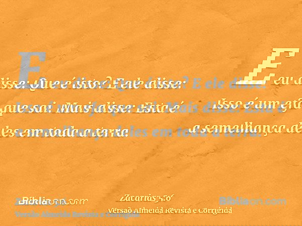 Zacarias 5:6 - Bíblia